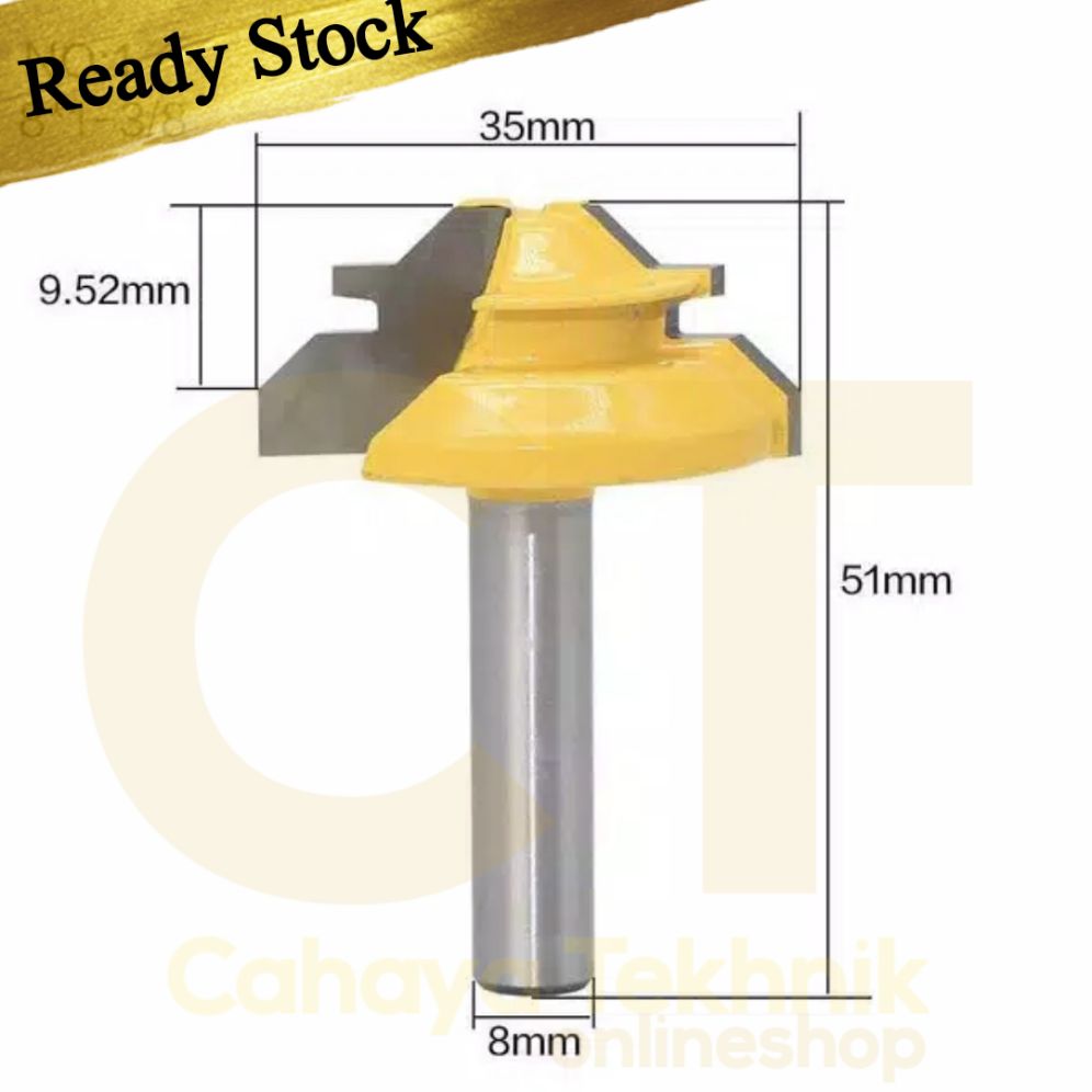 Mata Bor Router Profil 45 Derajat Bit Milling 6mm | Lazada Indonesia