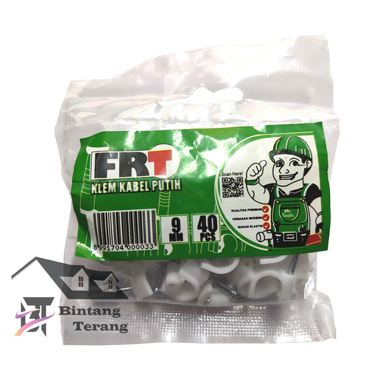 BTS - Klem Kabel FRT 9mm Klem Kabel Paku Baja 9 mm Clamp Kabel Listrik ...