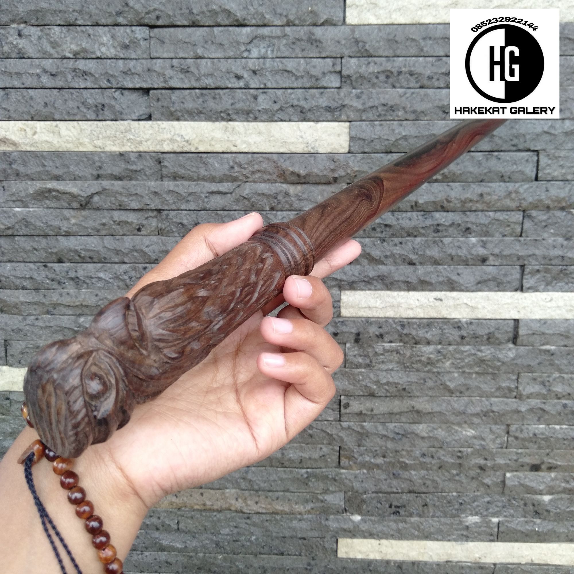 tongkat komando kayu kalimosodo ukir burung Garuda D860 | Lazada Indonesia