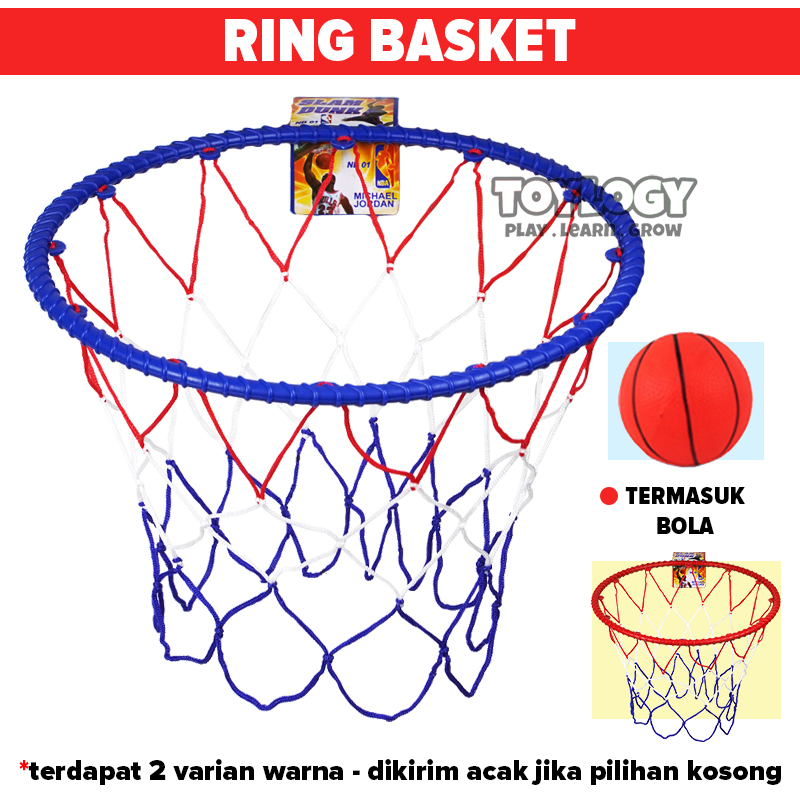 Toylogy Mainan Anak Olahraga Mini Bola Basket Ring Jaring Keranjang ...