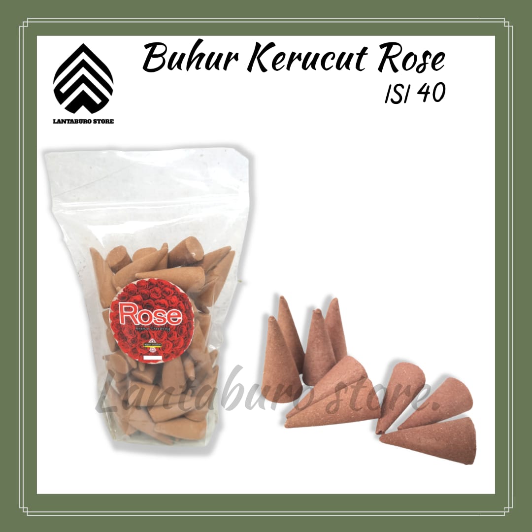 Buhur Rose Isi 50 Bukhur Bakhor Dupa Gahru Kerucut Pengharum Ruangan ...