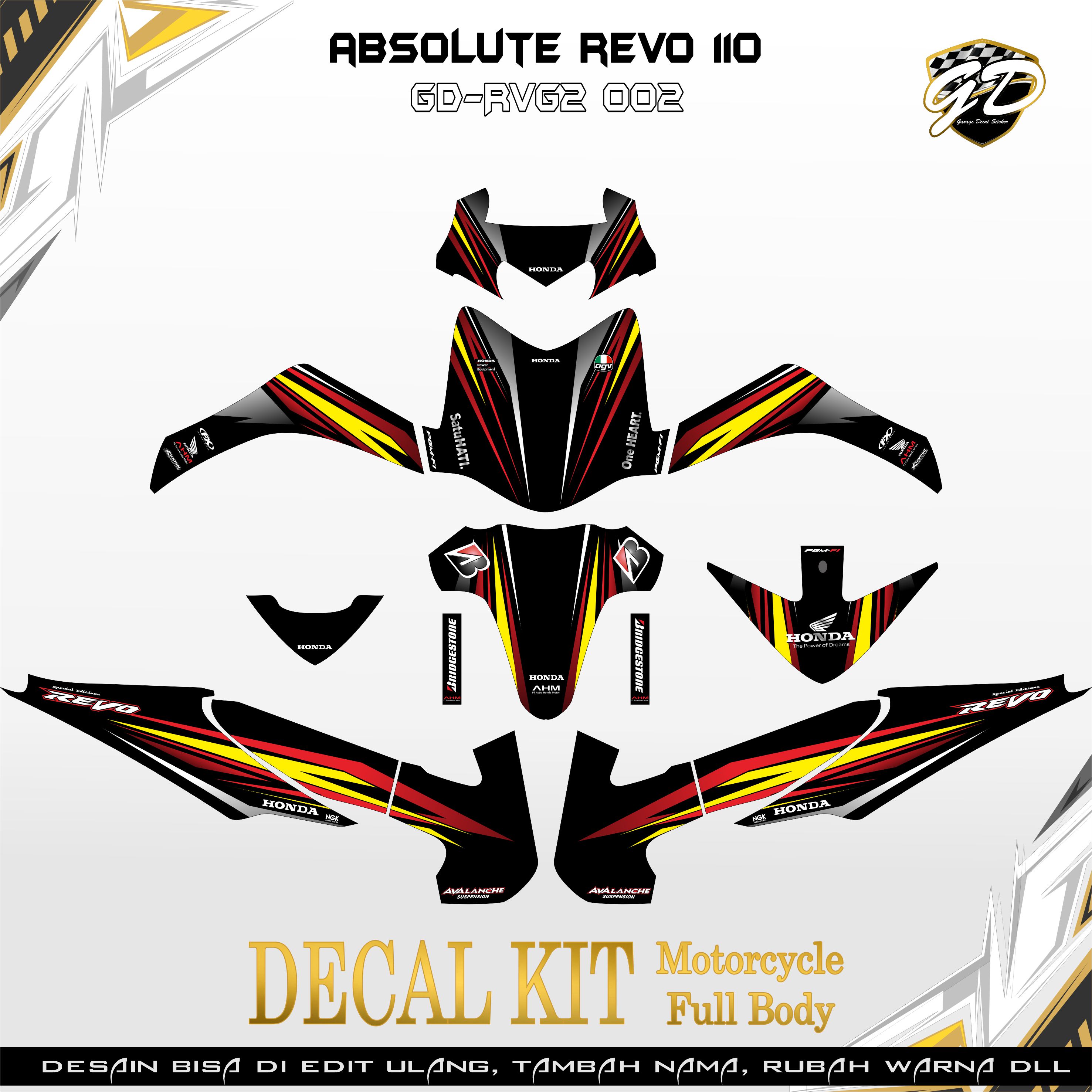 Decal Absolute Revo Full Body Stiker Absolute Revo Full Body Decal Revo ...