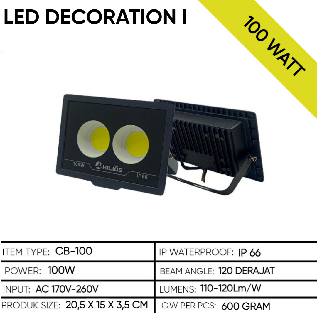 LAMPU SOROT LED COB 100W / LAMPU TEMBAK LED 100 WATT / LAMPU OUTDOOR ...