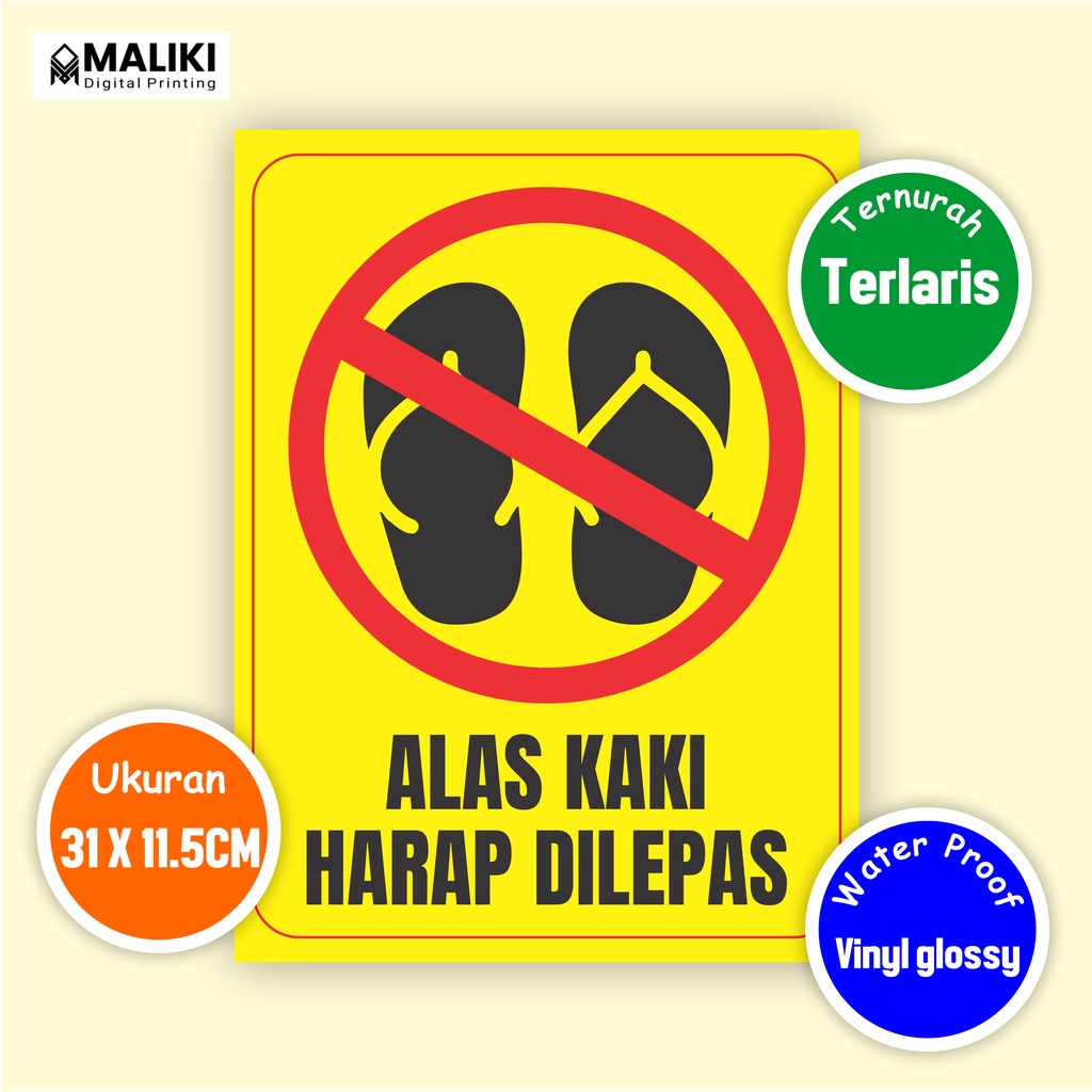 Stiker Viral Stiker Alas kaki Harap Di lepas Water Proof | Lazada Indonesia