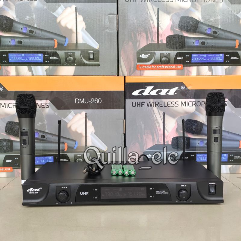 Mic Wireless DAT DMU 260 Dual Channels UHF | Lazada Indonesia