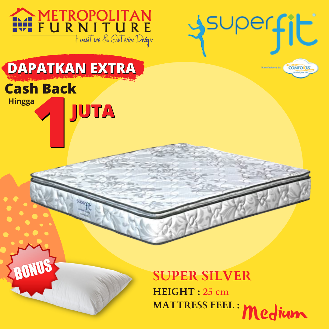 Kasur Springbed COMFORTA SUPERFIT Super Silver / Spring bed / Matras ...
