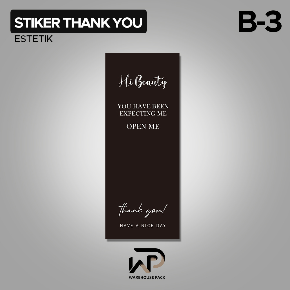 ( 50 Pcs ) Stiker Segel Thank You | Stiker Segel Box Packaging ...
