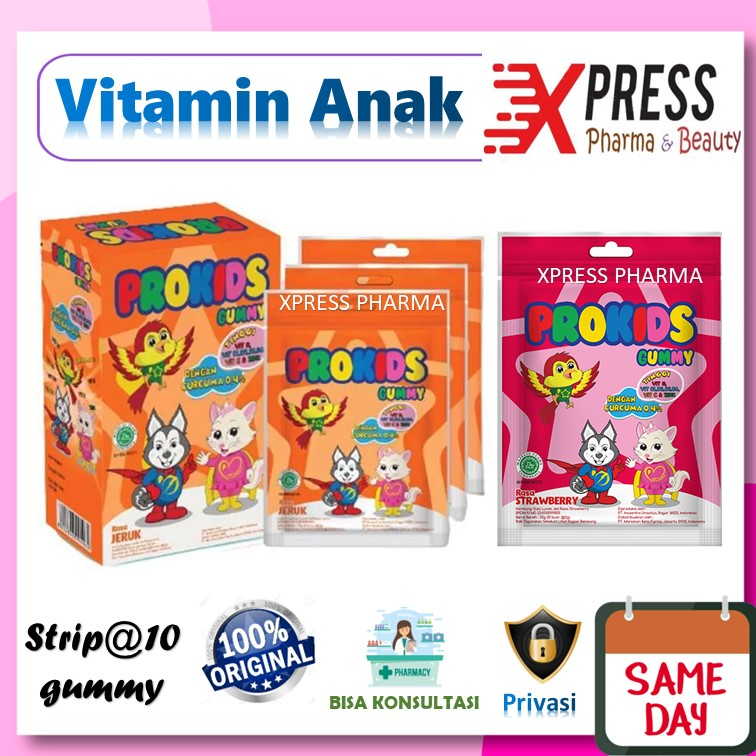 ⚡XPRESS⚡ Permen Prokids Gumy Gummy Chew Egoji Multivitamin Vitamin C ...