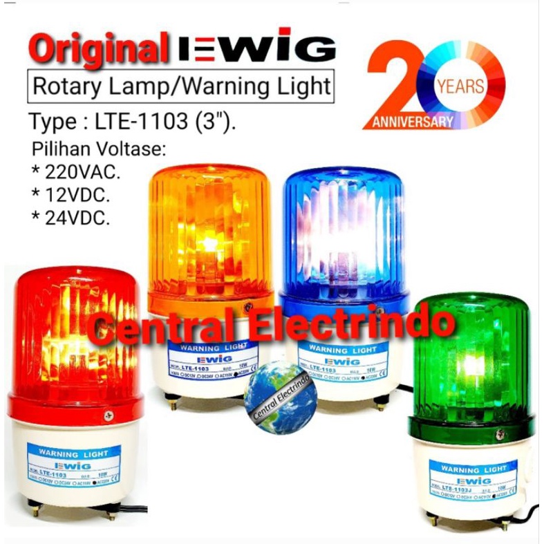 Lampu Rotary Warning Light EWIG LTE-1103 (3"). | Lazada Indonesia