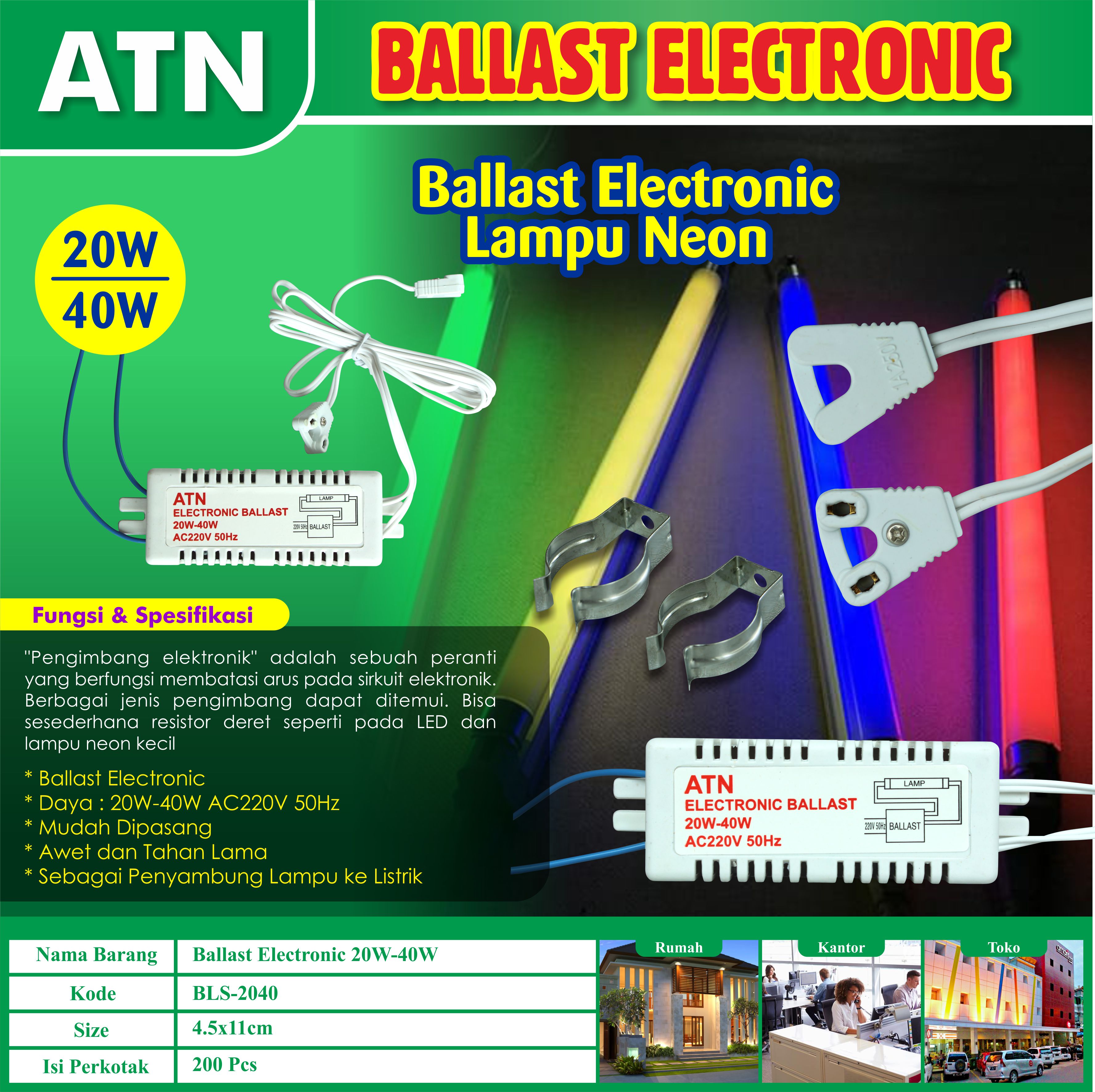 BALLAST ELEKTRIK / ELEKTRONIK 20W 20 WATT - 40W 40 WATT | Lazada Indonesia