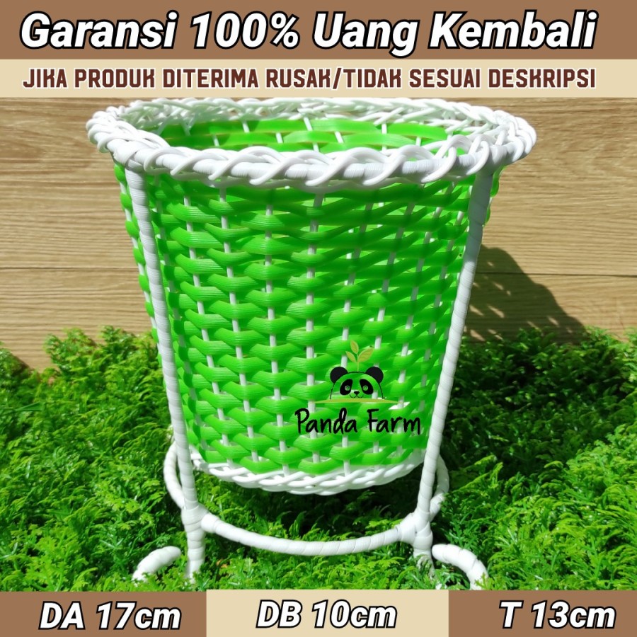 Pot Bunga Tanaman Anyam Standing Cantik no 17 - Warna Hijau | Lazada ...