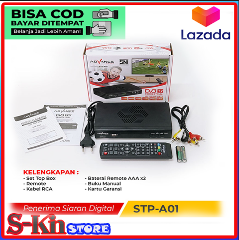 STB Digital Advance STP-A01 DVB Full HD Hitam set top box digital ...
