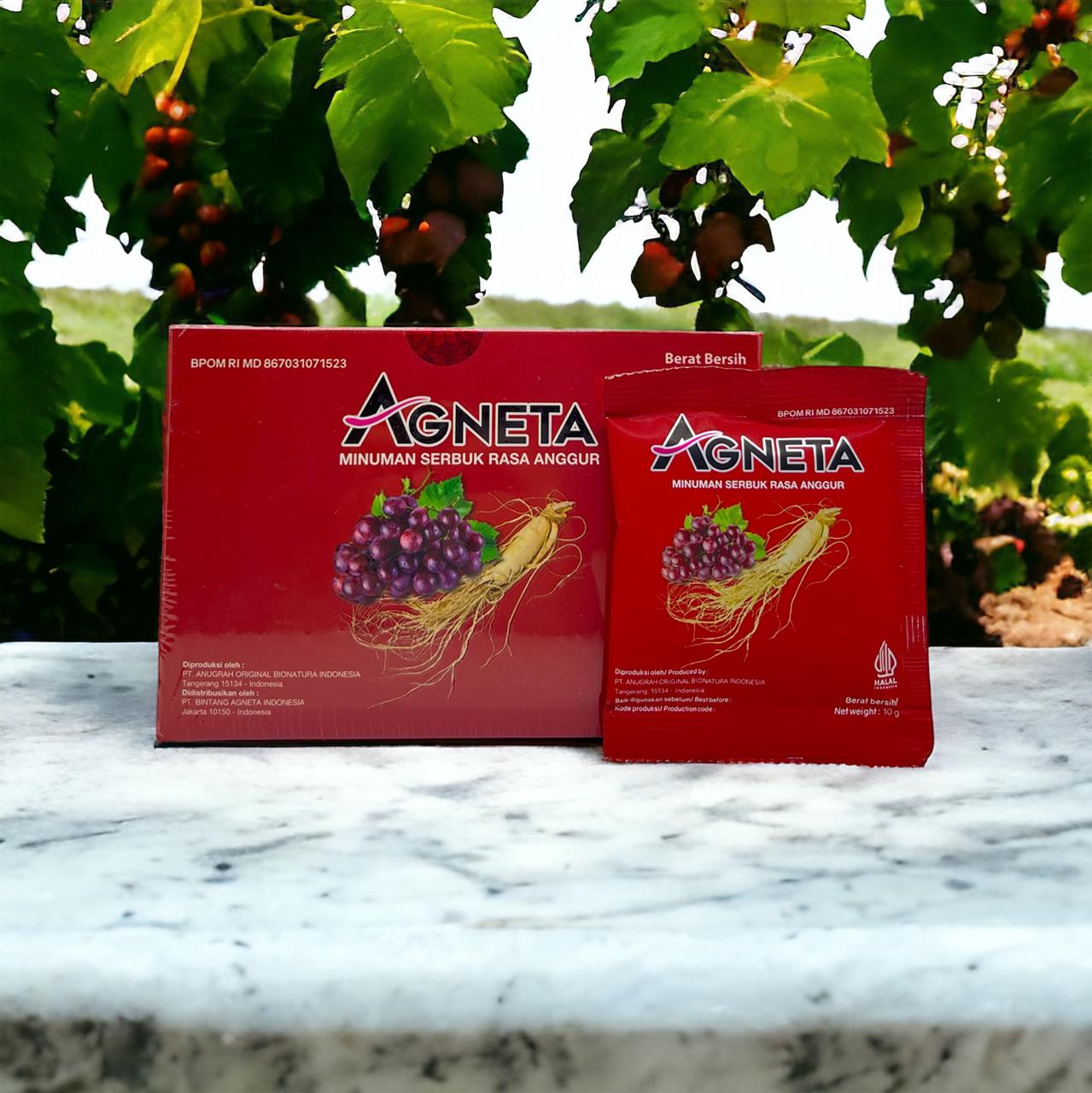 AGNETA I Minuman serbuk rasa anggur 1 box isi 20 sachet original ...
