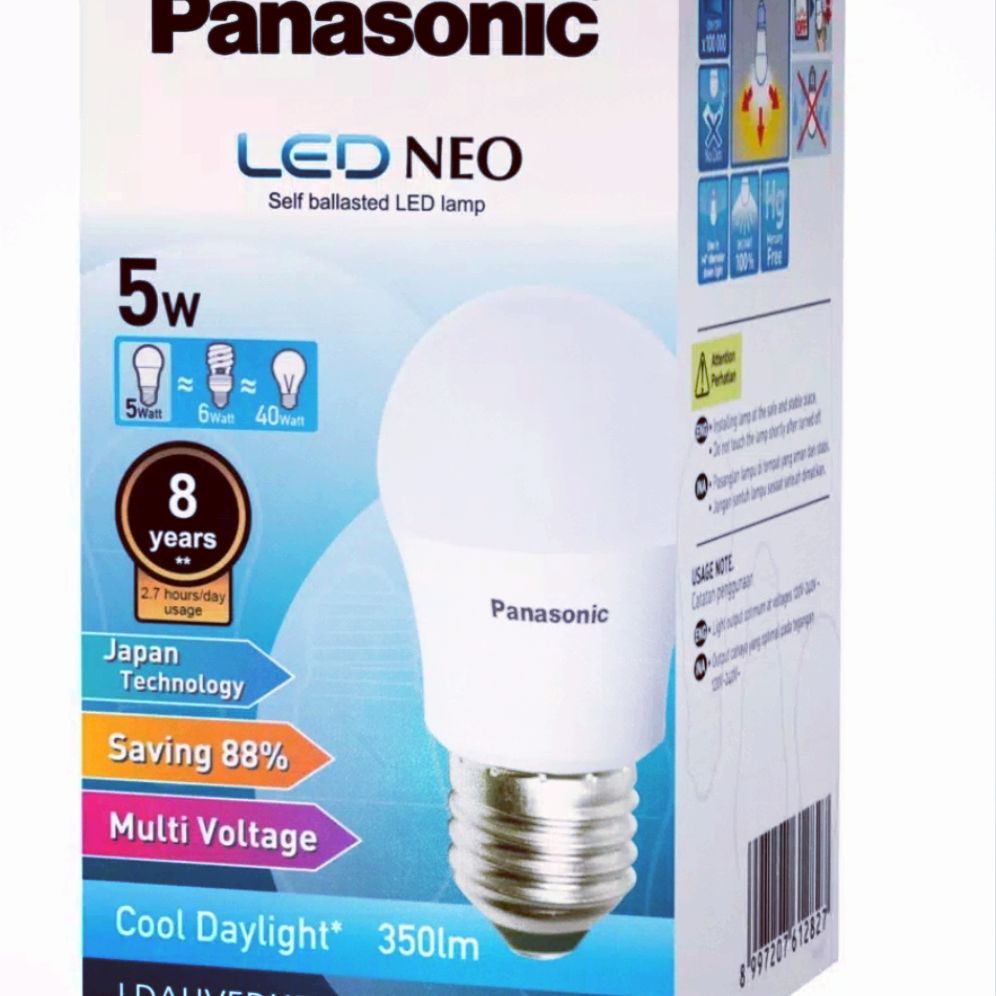 Panasonic LED NEO 5 Watt Bulb Cool Daylight Putih | Lazada Indonesia