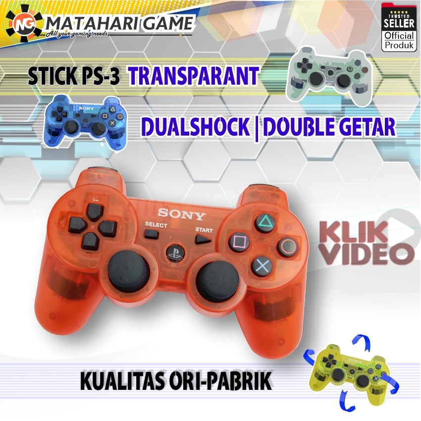 Stick Stik PS3 PlayStation 3 Transparant Kuning Dualshock Wireless ...