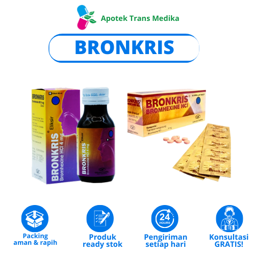 Bronkris merupakan obat yang digunakan untuk mengobati batuk berdahak ...