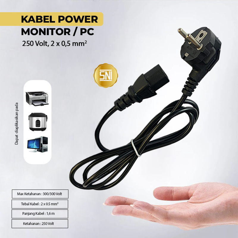 KABEL POWER PC / KOMPUTER / Kabel Printer / Kabel CPU Cable Komputer ...