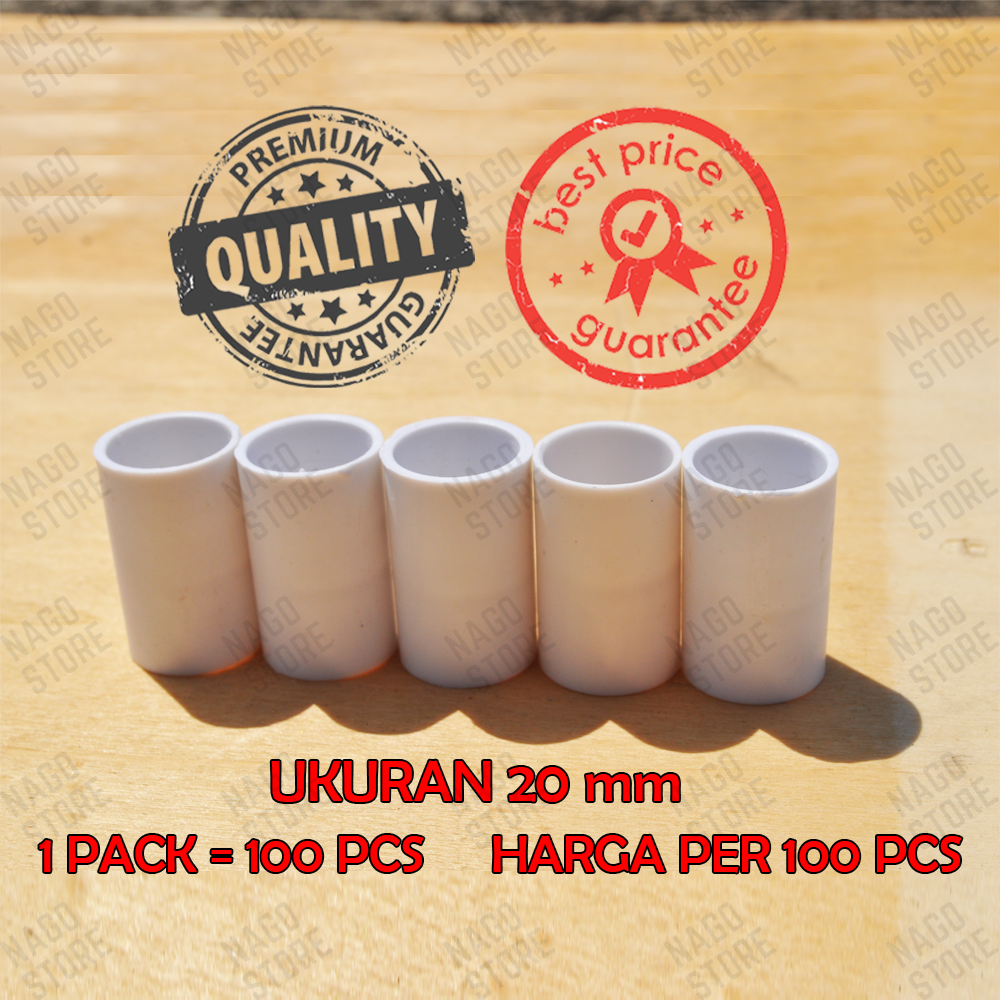 SOK SOCK SHOCK SOCKET SAMBUNGAN PIPA PVC CONDUIT LISTRIK WARNA PUTIH ...