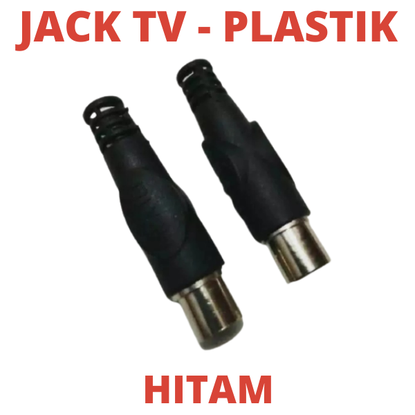 JACK TV PLASTIK WARNA HITAM satuan JEK JAK ANTENA RECEIVER TIPI TIVI ...