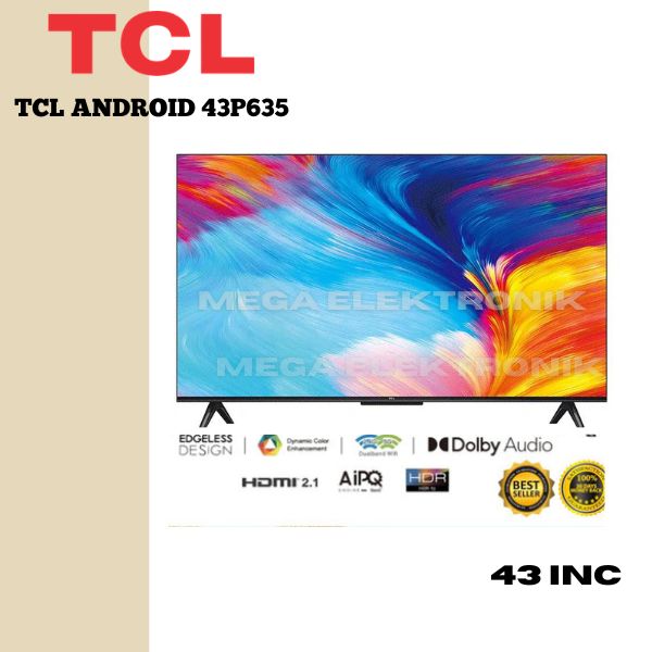 TCL ANDROID 43P635 LED TV Android 43 Inch 4K UHD khusus JABODETABEK ...