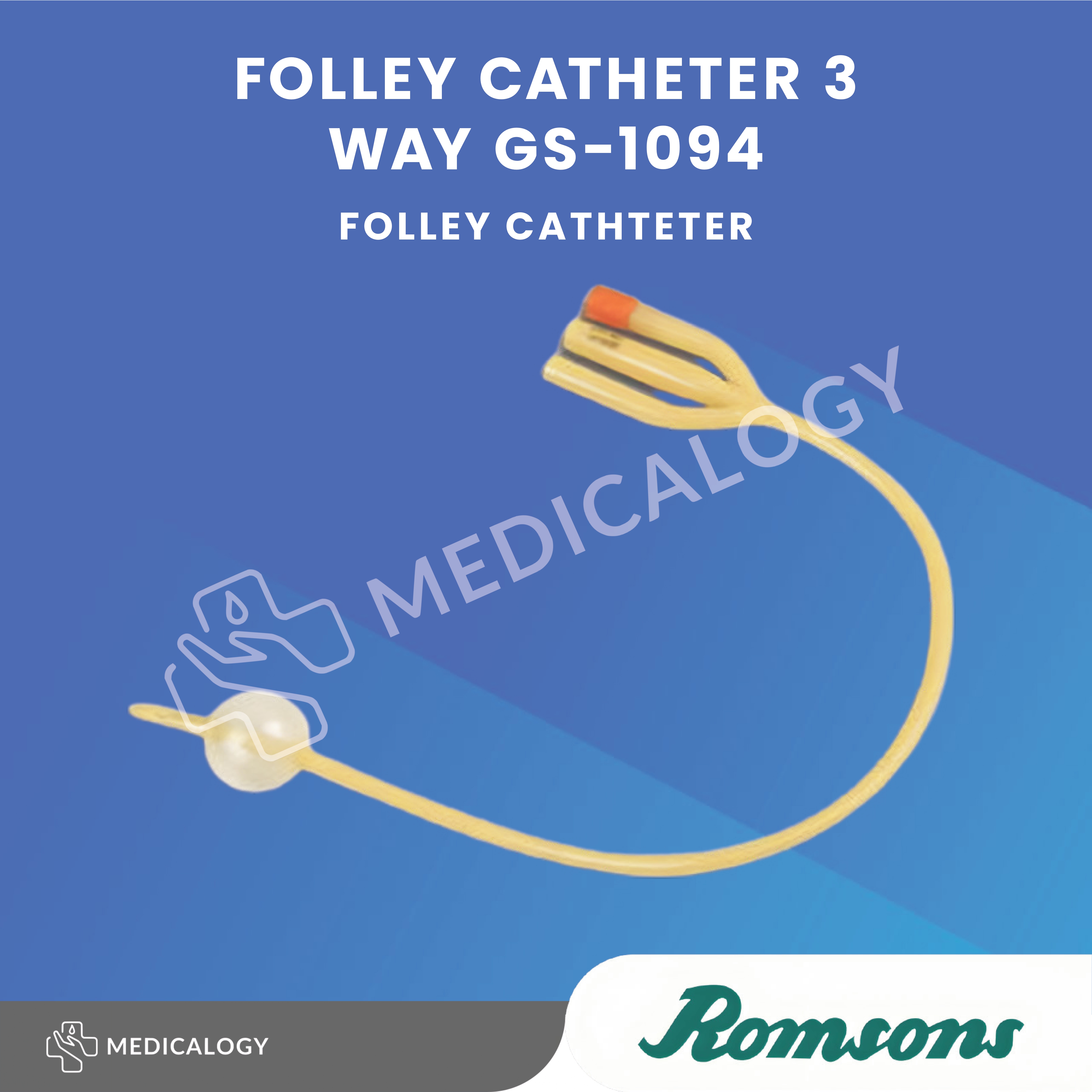 Romsons Foley Catheter 3 Way GS-1094 Selang Kencing Urin Kateter ...