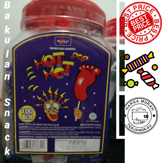 PERMEN HOT HOT POP 100PCS / PERMEN BERBENTUK KAKI / PERMEN JADUL YANG ...