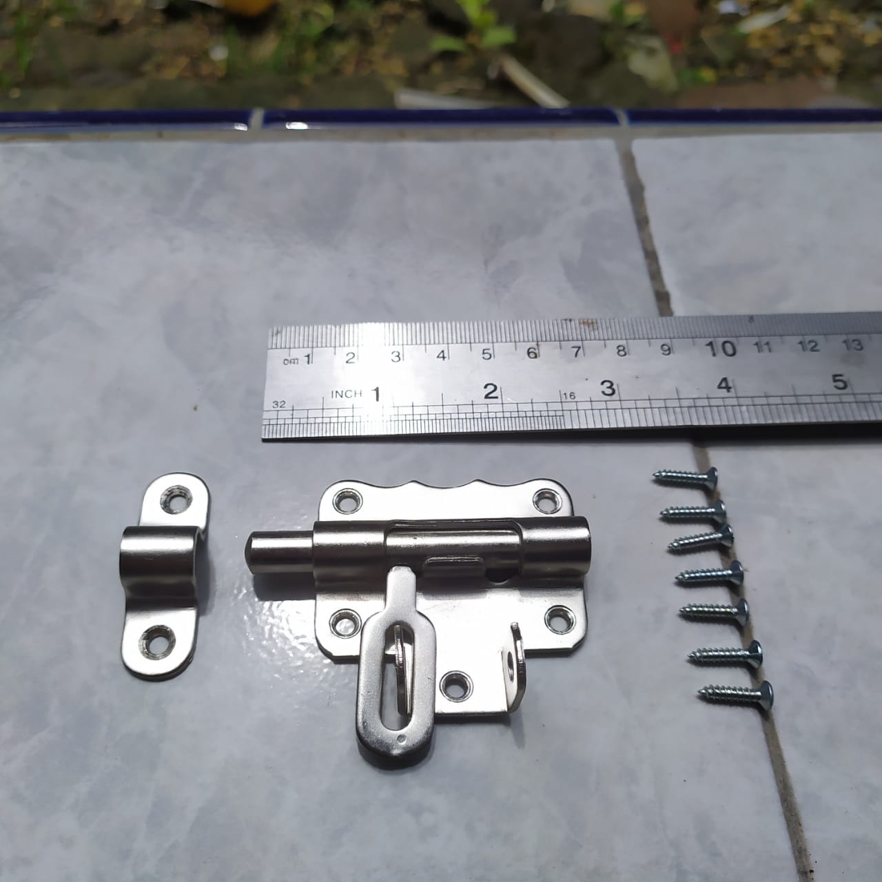 Grendel Overval Overpal Operval Operpal 2 inch tebal 1,5 mm baja Chorme ...