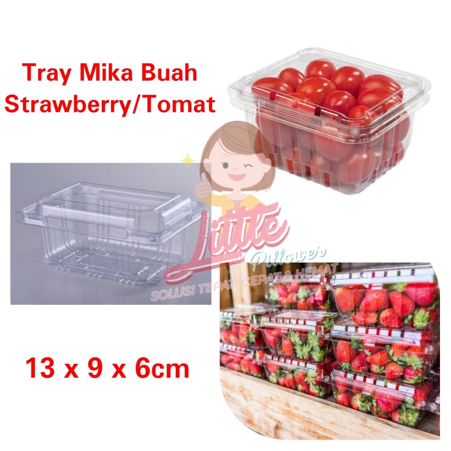 (isi 50pcs) Mika STRAWBERRY / TRAY STROBERI / MIKA TOMAT CHERRY / MIKA ...
