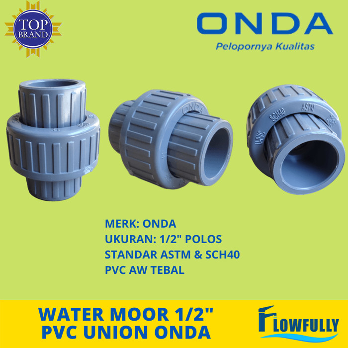 WATERMUR PVC 1/2" ONDA POLOS WATER MOOR WATER UNION SOCKET WM VALVE ...