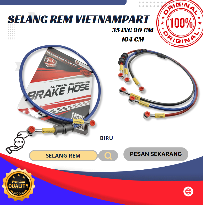 Selang Rem vietnam SELANG REM UNIVERSAL TDR Black Carbon 90 cm ...