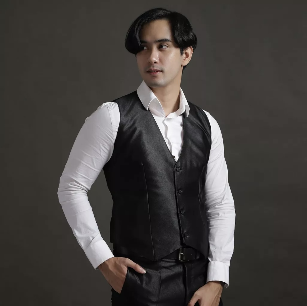 Rompi Hitam Pria - Vest Pria Hitam Kilap - Wol | Lazada Indonesia