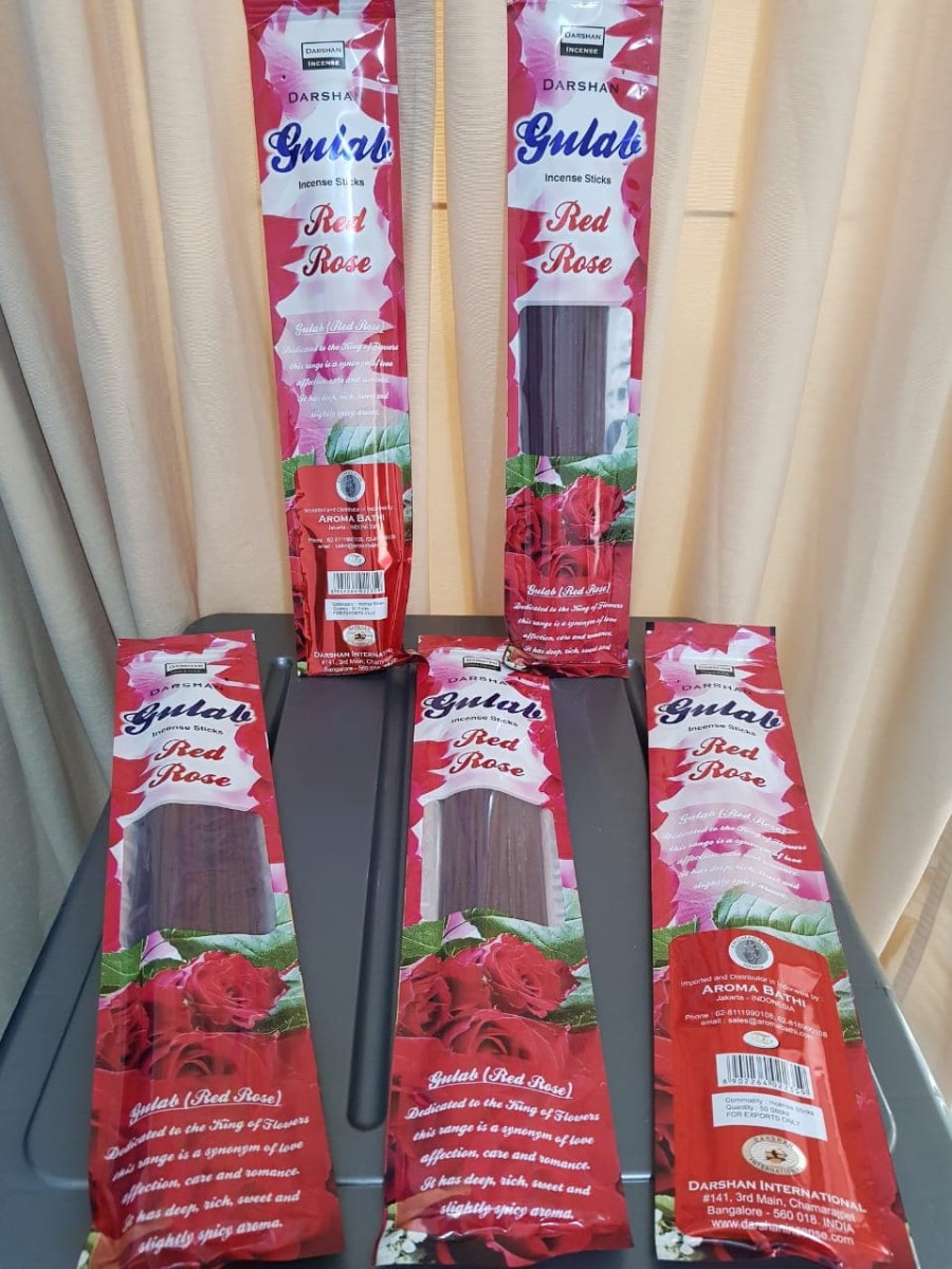 Dupa Hio India Aromaterapi Red Rose Maharaja Mawar Isi 50 - Wewangian ...