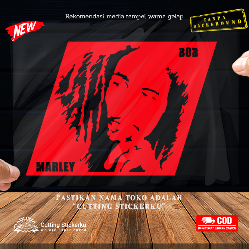 Cutting Stiker Bob Marley Variasi Motor Mobil Skotlet Sticker Reggae ...