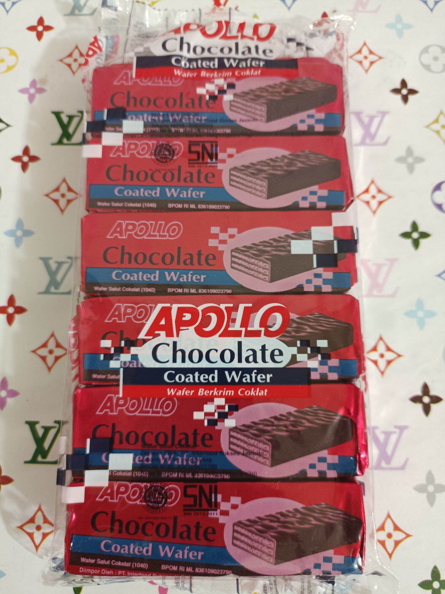 APOLLO WAFER MILK CHOCOLATE / APOLO COATED WAFER 12 pcs x 12gr / Wafle ...