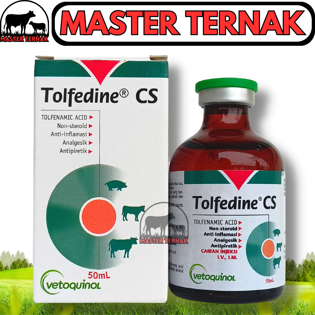 TOLFEDINE CS 50ml - Obat anti inflamasi antipiretik dan analgesik hewan ...