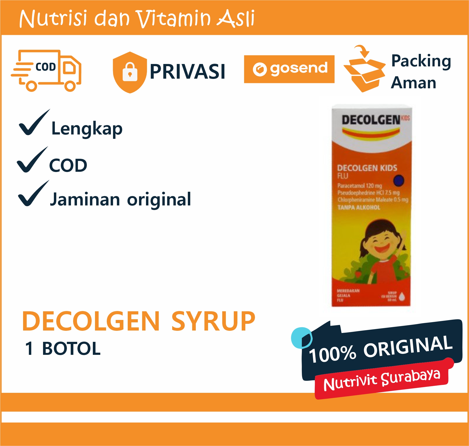 DECOLGEN KIDS FLU SIRUP 60 ML | Lazada Indonesia