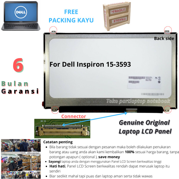Panel LCD laptop Dell INSPIRON 15 3593 new original | Lazada Indonesia