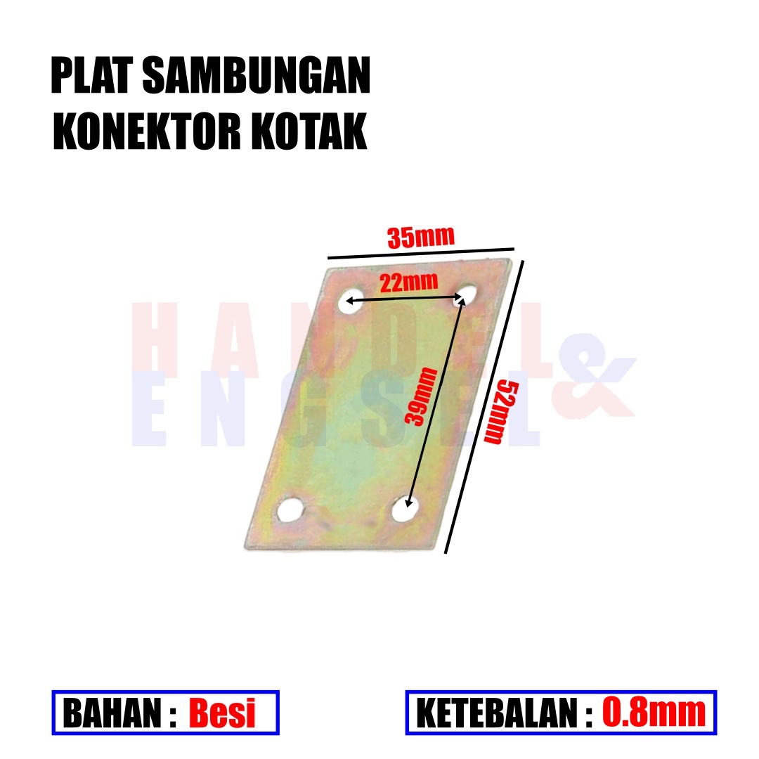 Plat lurus sambungan konektor plat besi plat konektor lurus isi 2 pcs ...