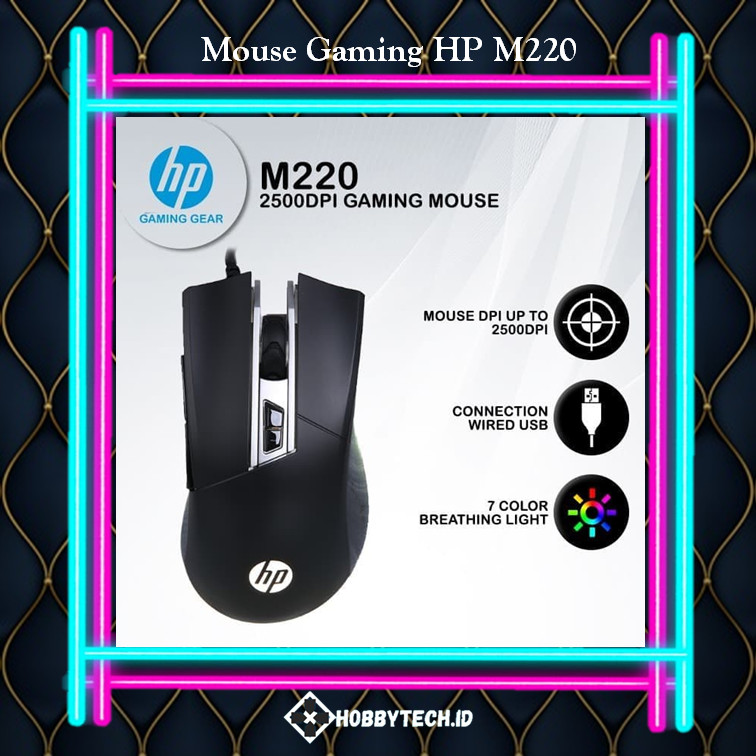 Mouse Gaming HP M220 - 2500DPI RGB Macro Programmable | Lazada Indonesia