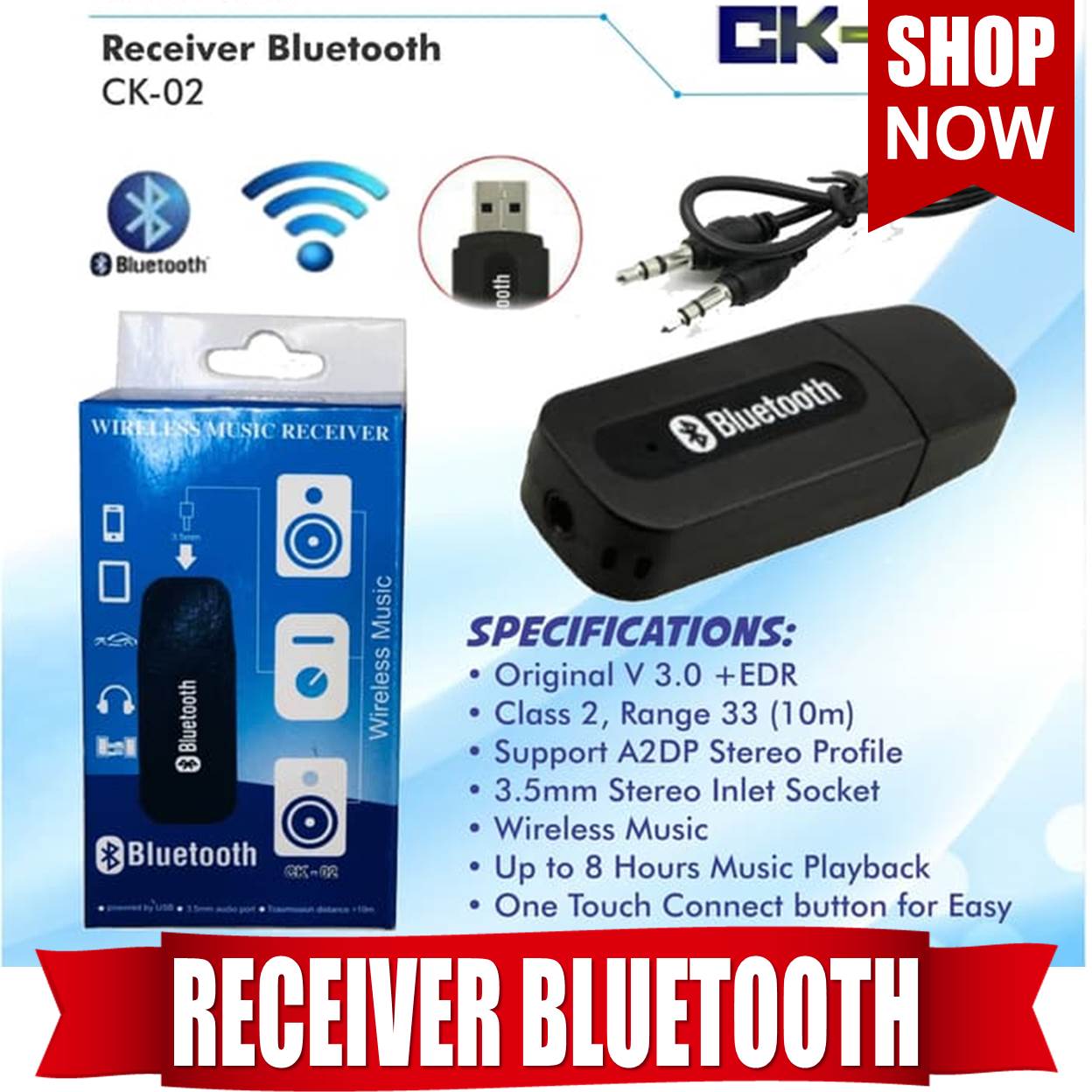 RECEIVER BLUETOOTH CK-02 WIRELESS - AUDIO BLUETOOTH RECEIVER | Lazada ... RECEIVER BLUETOOTH CK-02 WIRELESS - AUDIO BLUETOOTH RECEIVER | Lazada ...