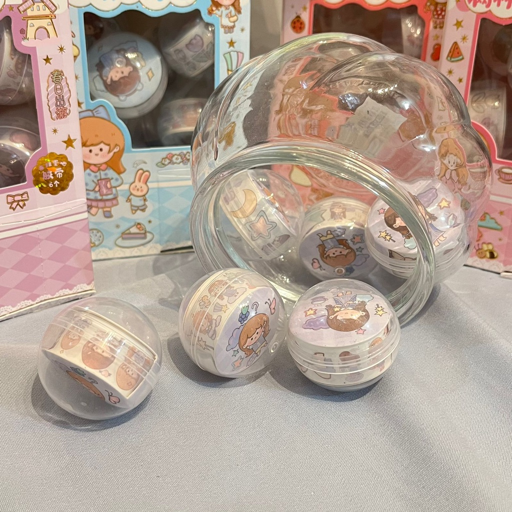 Paket selotip washi 6 roll set gacha SZ-63 - WARNA RANDOM REQUEST NOTES ...