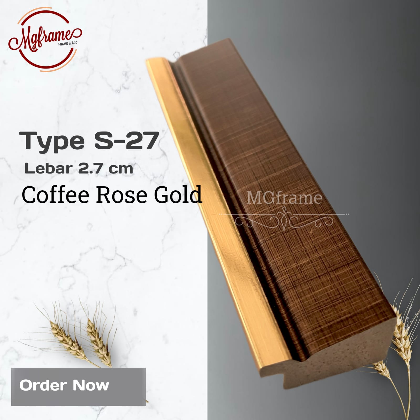 BATANGAN PIGURA TYPE S 27 ECER//PANJANG 1METER// LIS PLAVON //LIS PVC ...