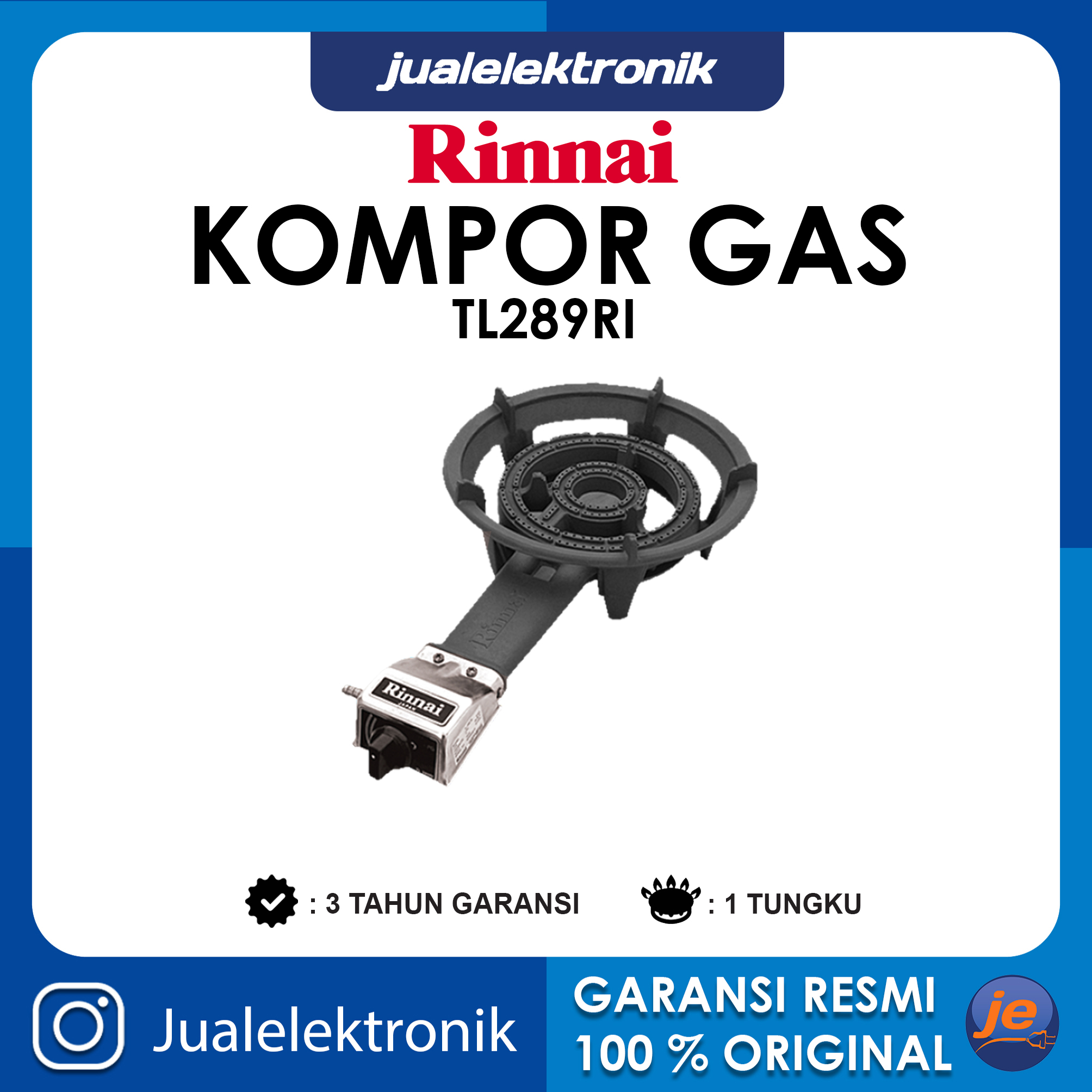 Rinnai Kompor Gas 1 Tungku Low Pressure - TL289RI | Lazada Indonesia