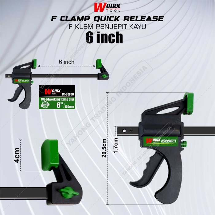 Klem F Clamp Alat Penjepit Kayu 6" 8" 10" 12" 14" 18" 24" inch | Lazada ...