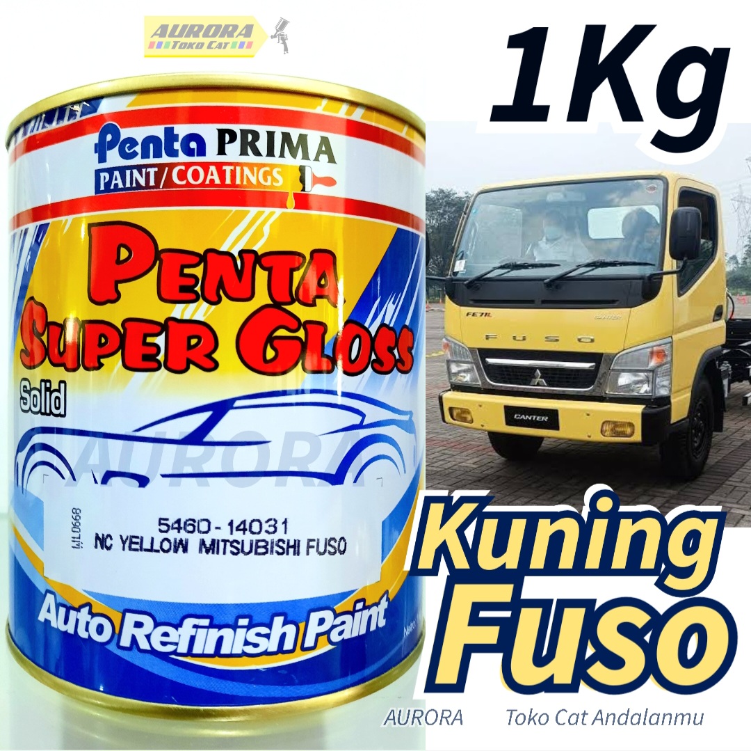 Cat Kuning Trek 1Kg Penta Super Gloss Yellow Mitsubishi Fuso Truck Truk ...