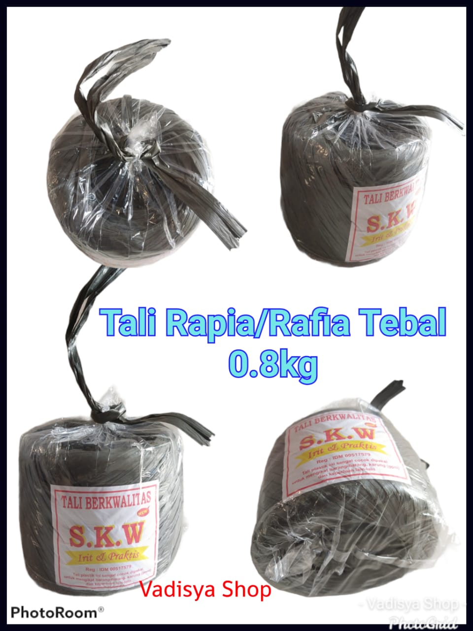 Tali Rafia, Tali Rapia, Tali Plastik Kuat & Tebal Roll Besar Hitam ...