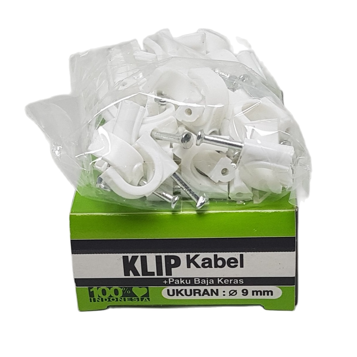 Klip kabel klem kabel Paku Baja 9mm MATSUI 1 pack isi 50 pcs | Lazada ...