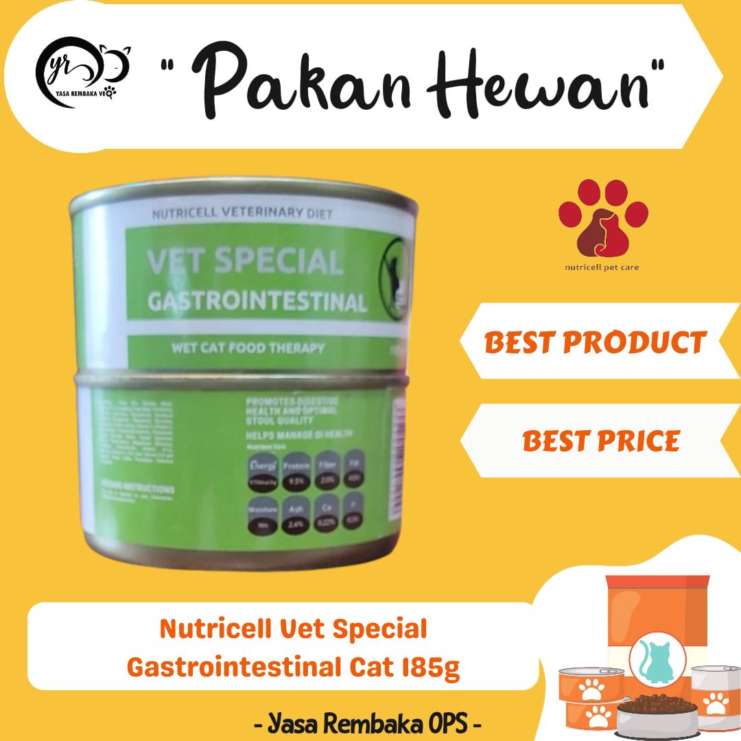 NUTRICELL VET SPECIAL GASTROINTESTINAL CAT 185 gr | Lazada Indonesia