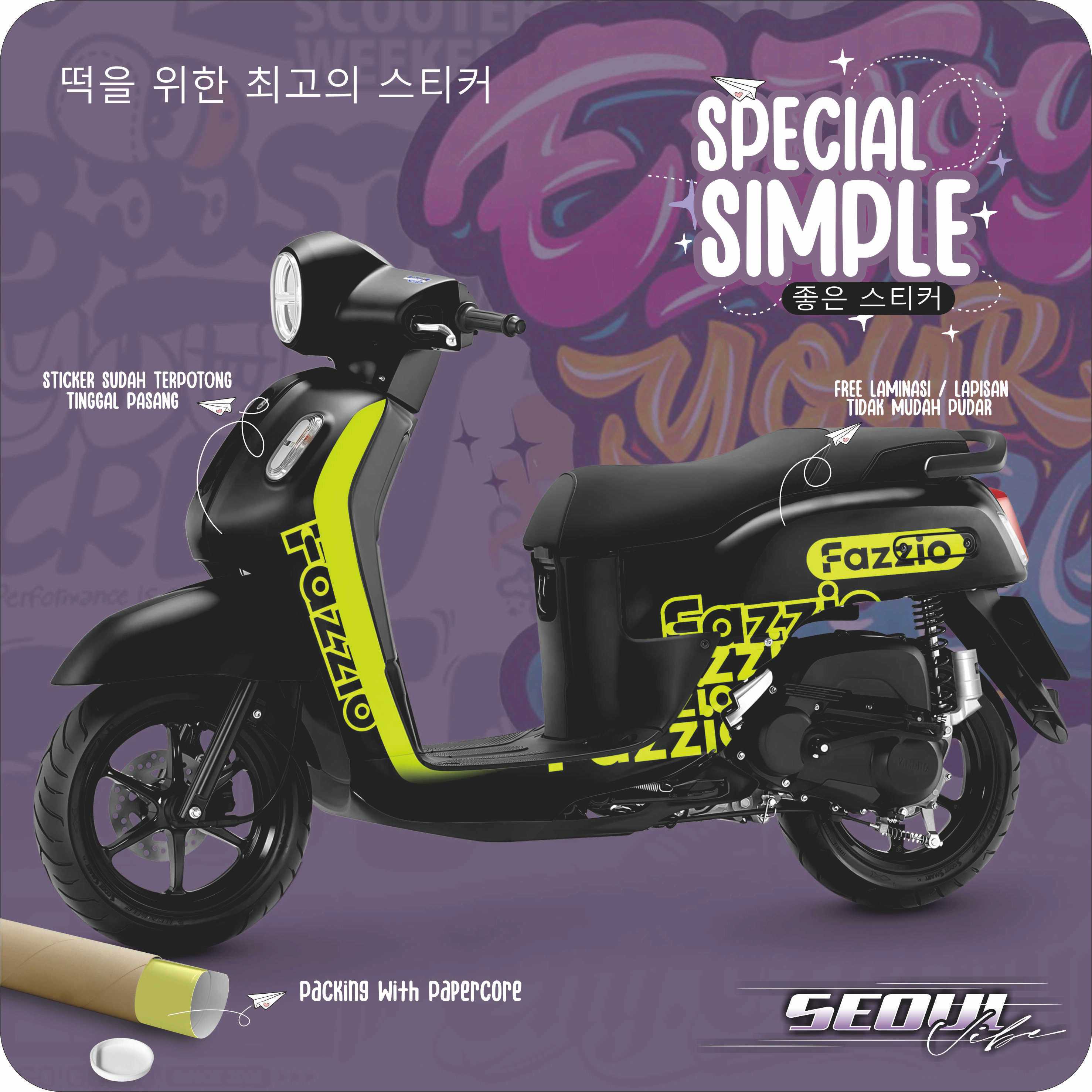 Decal sticker stiker Fazzio Simpel Full Body , Aksesoris Motor Cutting ...