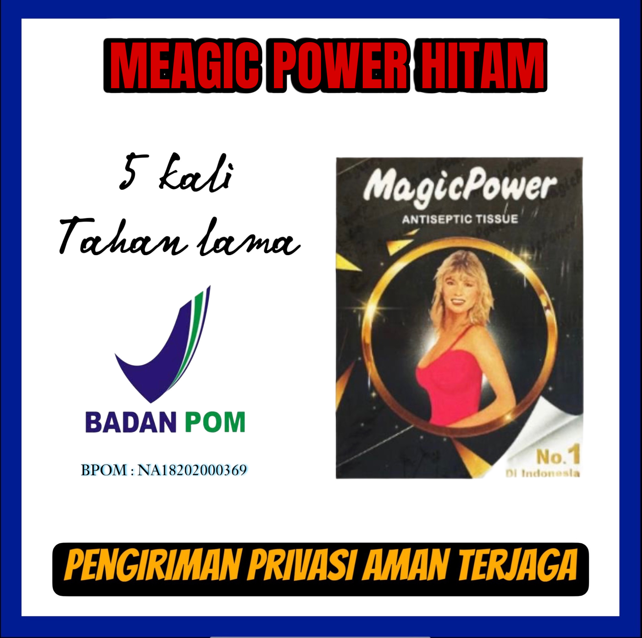 Tisu Magic Power Hitam 1Box Isi 6 Sachet - Tissu Mejik Hitam Tahan Lama ...